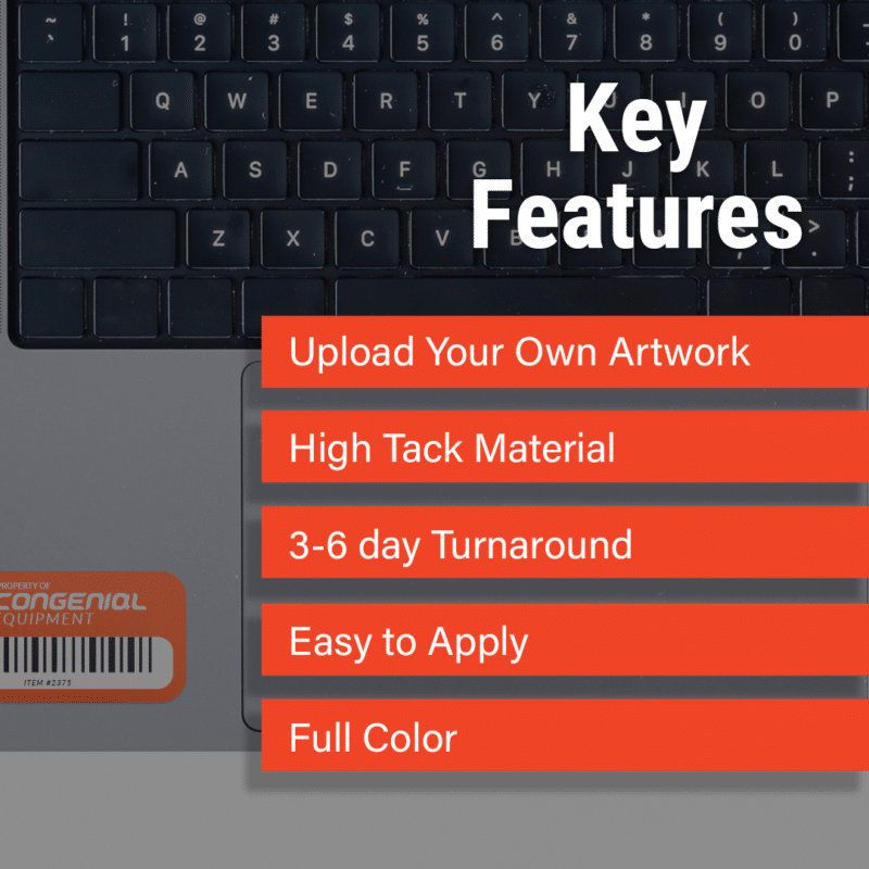 Custom Asset Tag Stickers - High Tack - DFW Stickers