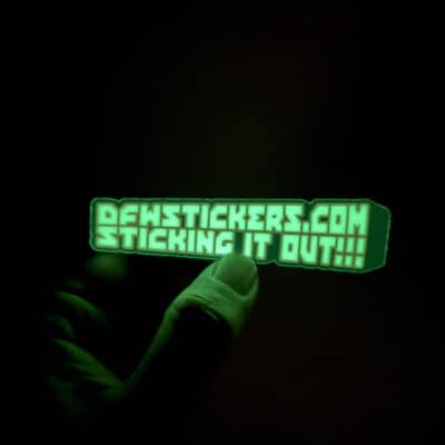 Die Cut Glow in the Dark Vinyl Stickers - DFW Stickers