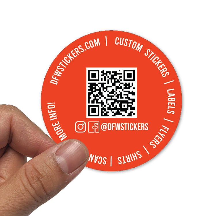QR Code Stickers Outdoor Safe DFW Stickers