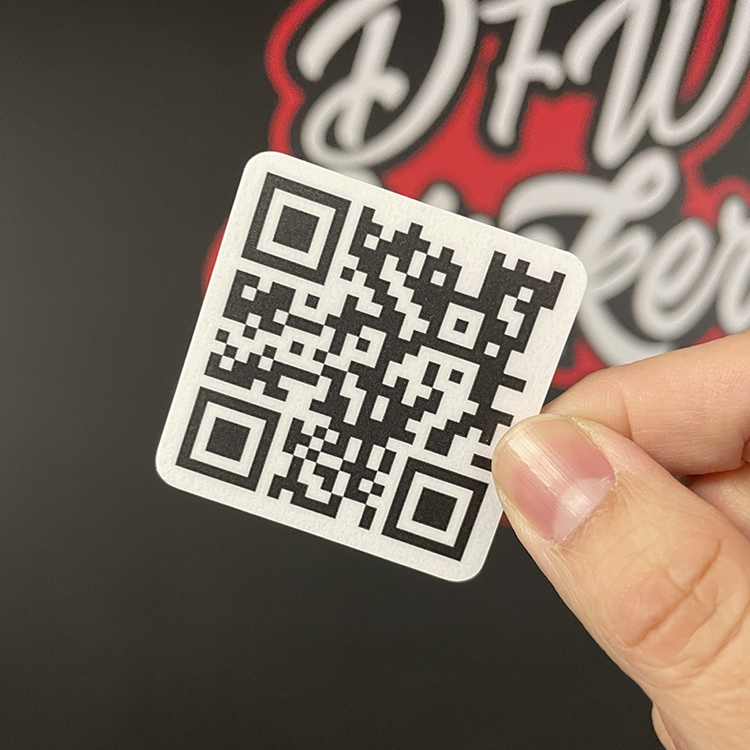 QR Code Stickers Outdoor Safe DFW Stickers
