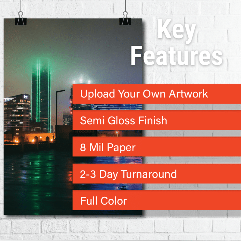 Wide Format Posters - Semi Gloss - DFW Stickers